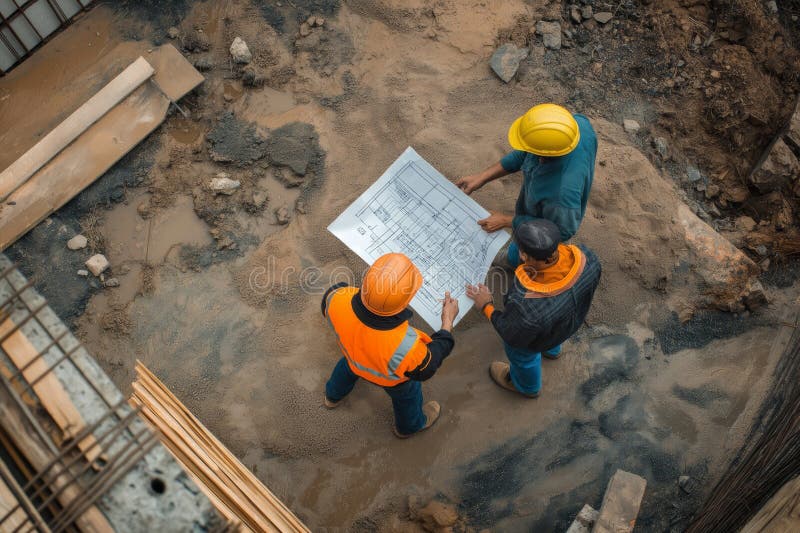 Structural Engineer, Architect, and Foreman Collaborate on Outdoor ...