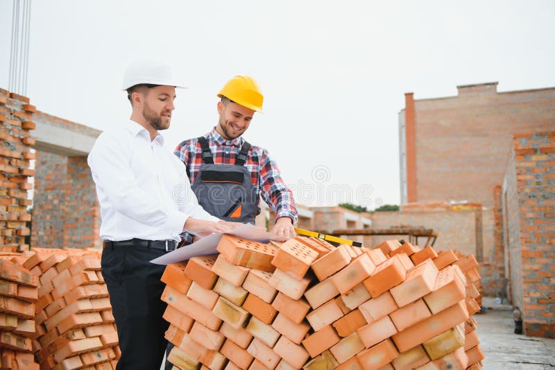 Structural Engineer and Foreman Worker Discuss, Plan Working for the ...