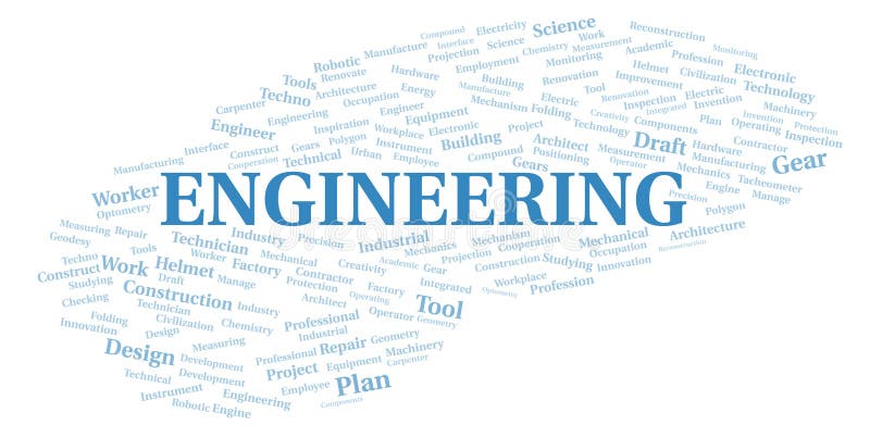 Structural Engineering Typography Word Cloud Create with the Text only ...