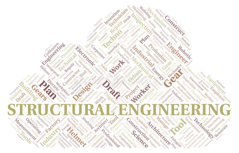 Structural Engineering Typography Word Cloud Create with the Text only ...