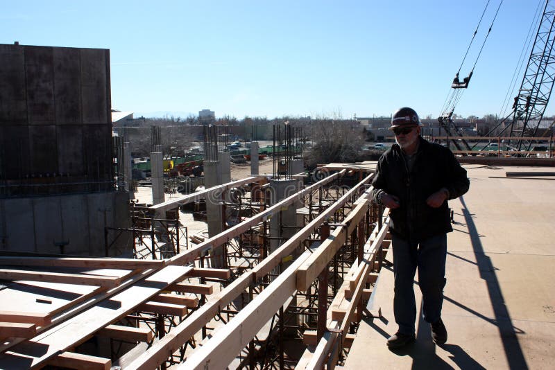 Structural Foreman on Decking Stock Photo - Image of slab, structural ...