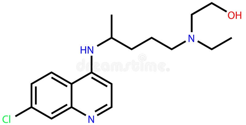 Structural Formula of Hydroxychloroquine, a Substance Active Against ...