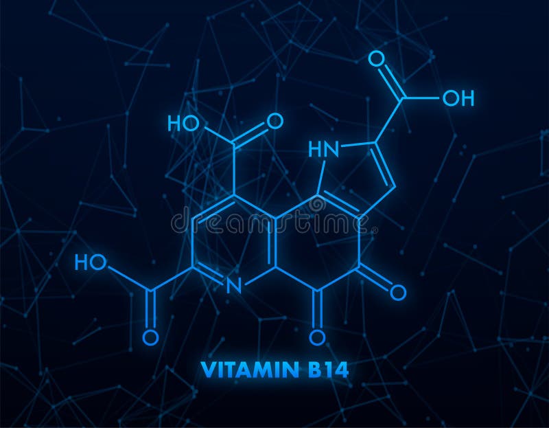 Structural Formula of Vitamin B14 on a White Background. Vector ...