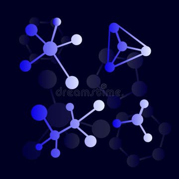 Structural Formulas of Molecules Stock Vector - Illustration of logo ...