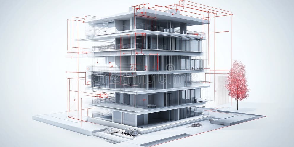 Structural Integrity Analysis Diagram of a Building for Safety and ...