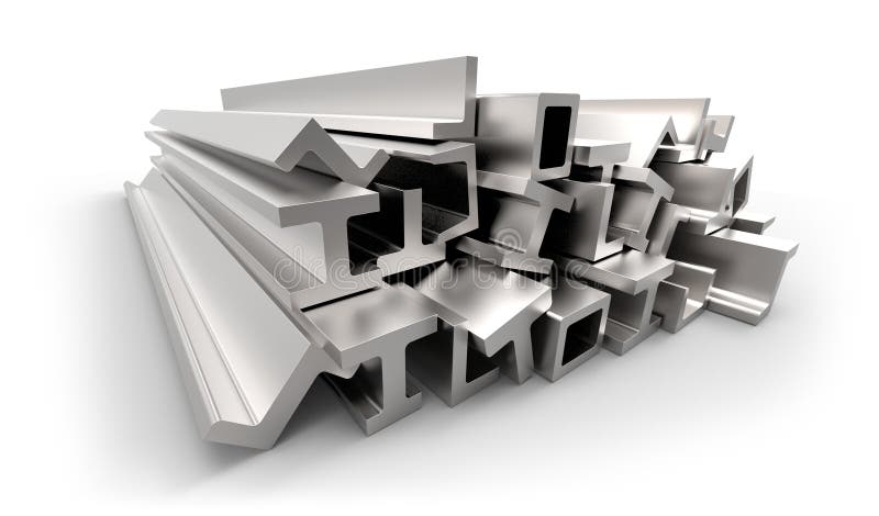 Structural metal shapes stock illustration. Illustration of aluminium ...