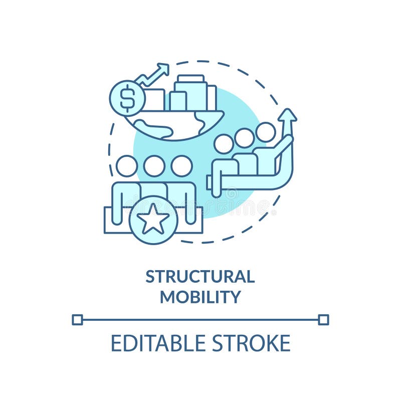Structural Mobility Soft Blue Concept Icon Stock Vector - Illustration ...