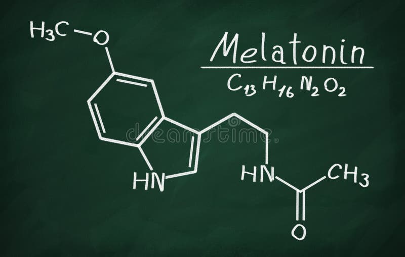 Structural Model of Melatonin Stock Illustration - Illustration of ...