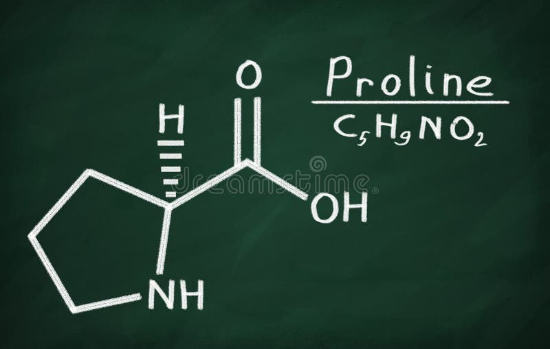 Structural Model of Proline Stock Illustration - Illustration of oxygen ...