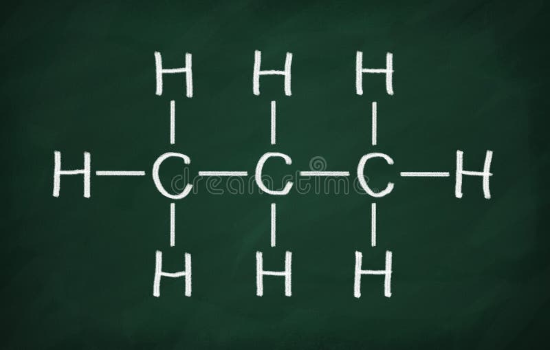 Structural Model of Propane Stock Illustration - Illustration of carbon ...