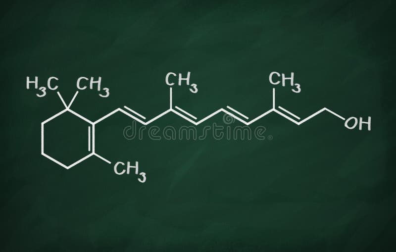 Structural Model of Vitamin A1 Stock Illustration - Illustration of ...