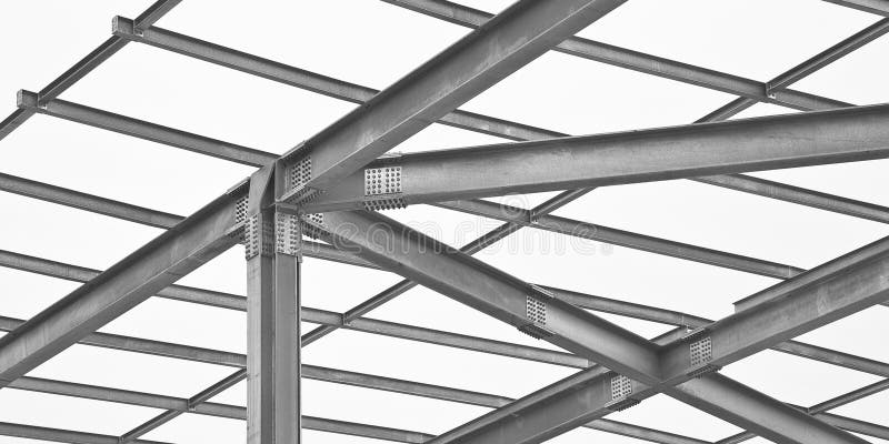 Structural Node of a New Prefabricated Structure, Steel Carpentry Stock ...