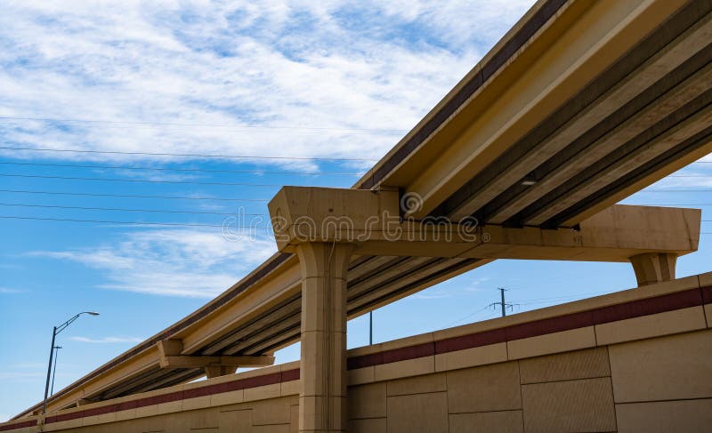 Flyover Architecture of Transport System. Bridge Overpass on Highway ...