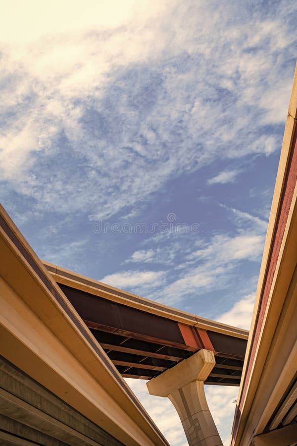 Structural Overpass in Perspective. Overpass Structure of Bridge ...