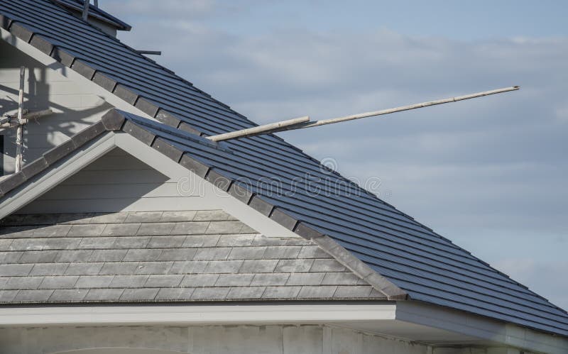Structural Roof Using Tile Roof of Building Residential Construction ...