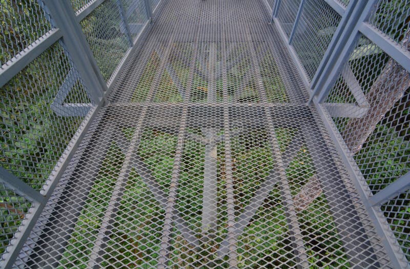 Structural Skywalk are Made of Steel Stock Photo - Image of abstract ...