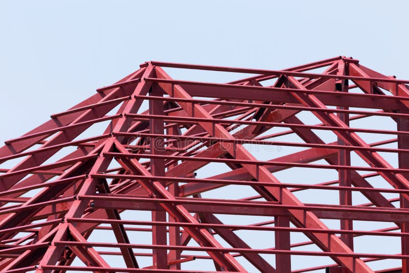 Structural Steel Beam on Roof of Building Residential Stock Photo ...