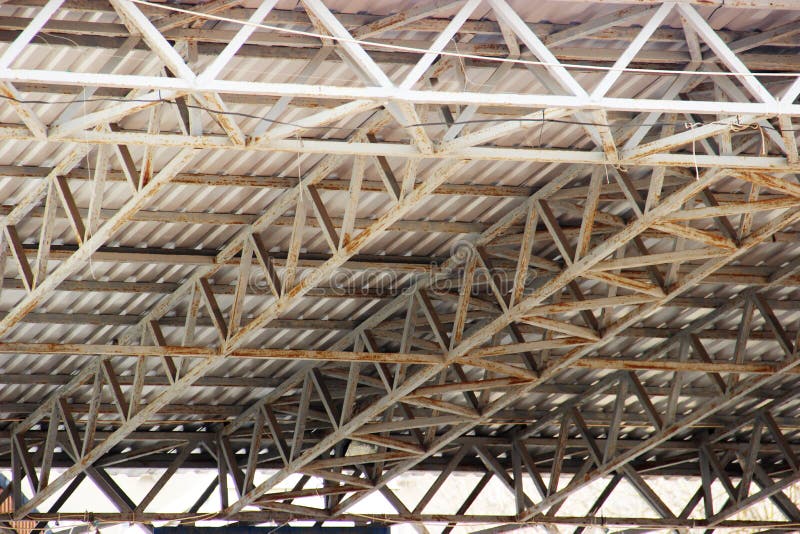 Structural Steel Beam on Roof of Building Residential Construction ...