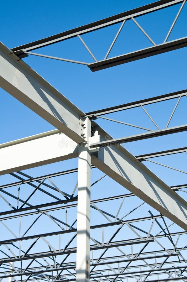 Structural Steel Construction Stock Photo - Image of industry ...