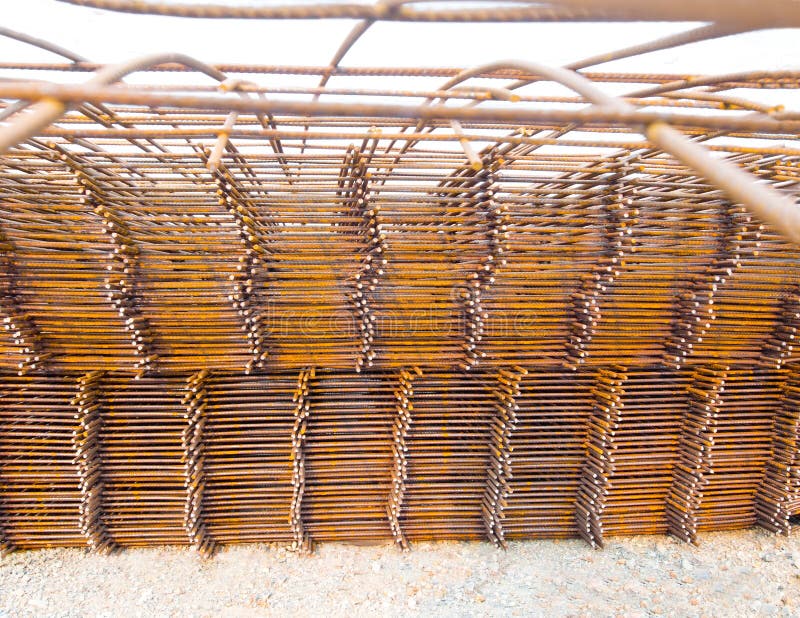 Structural Steel in Construction. Stock Photo - Image of crane ...