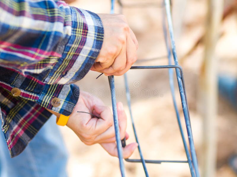 Structural Steel Construction Workers . Stock Photo - Image of hard ...
