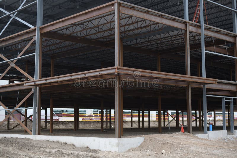 Structural Steel Framing stock image. Image of structural - 215889217