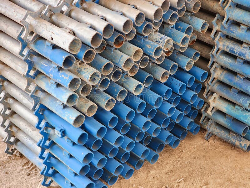 Structural Steel Tubular Poles Used Construction Industry Stock Photo ...