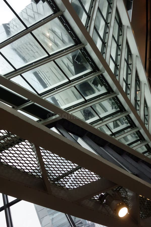 Structural Style with Beams Stock Photo - Image of aluminum, city ...