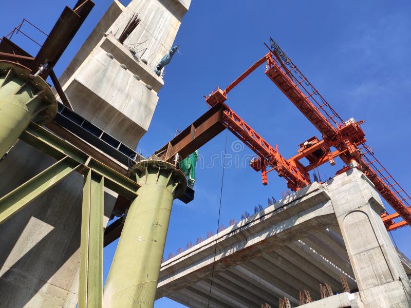 Structural Work is Underway at the Construction Site. Work is Carried ...