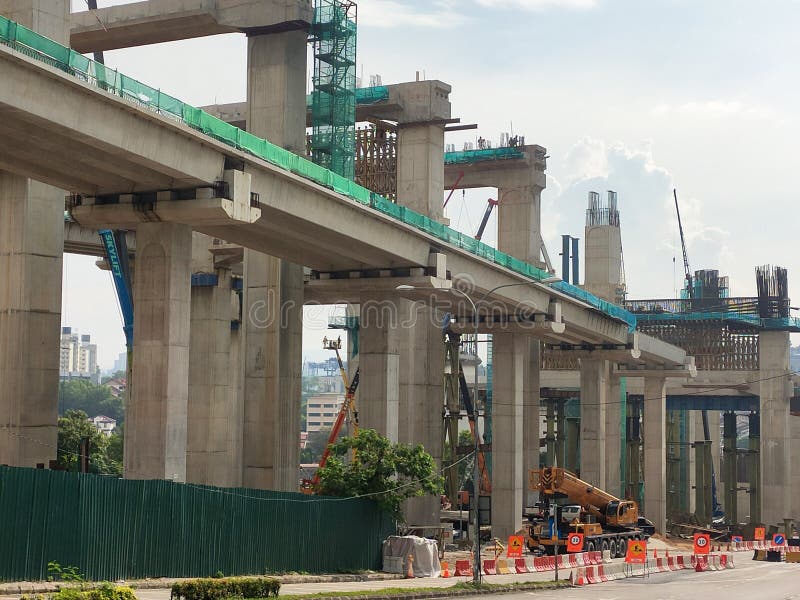 Structural Work is Underway at the Construction Site. Work is Carried ...