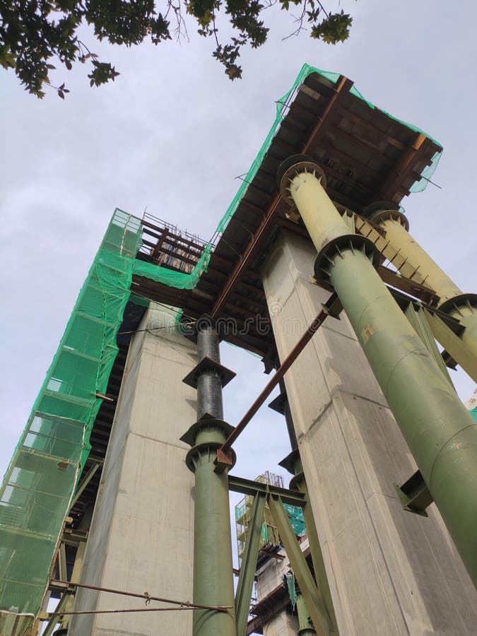 Structural Work is Underway at the Construction Site. Work is Carried ...