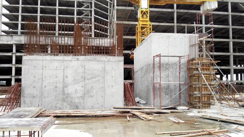 Structural Works are Underway at the Construction Site. Editorial Photo ...