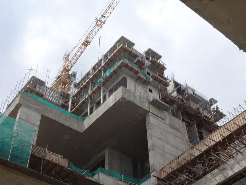 Structural Works are Underway at the Construction Site. Editorial Image ...