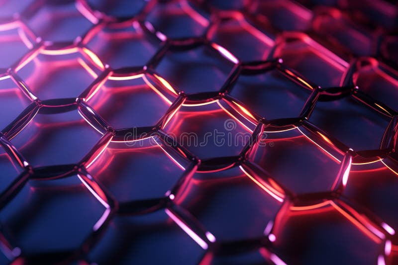 Structurally Complex Hexagonal Nano Grid. Generate Ai Stock Image ...