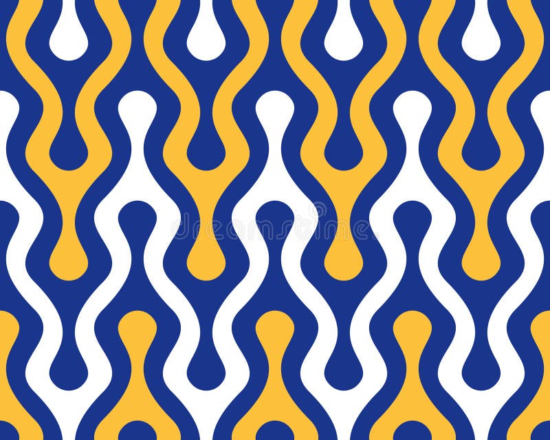 Striped Geometric Pattern with Interlocking Wavy Stripes in a ...