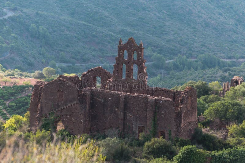 Structure of an Ancient Church in Ruins Stock Image - Image of mountain ...