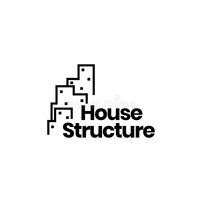 Structure Architect Storey House Logo Design Stock Illustration ...