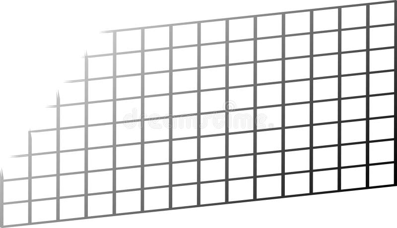 Structure Ascending Grid Pattern on White Background Stock Vector ...