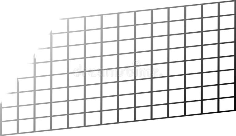 Structure Ascending Grid Pattern on White Background Stock Vector ...