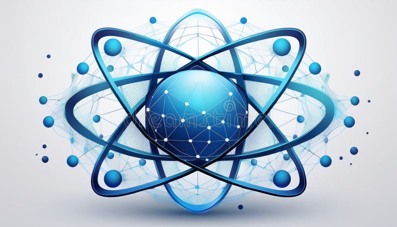 Structure of the atom stock illustration. Illustration of reflects ...