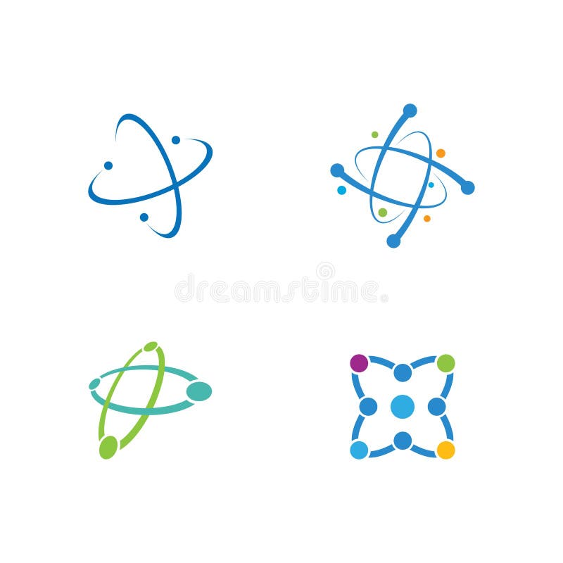 Atom logo symbol 3d stock vector. Illustration of energy - 39491011