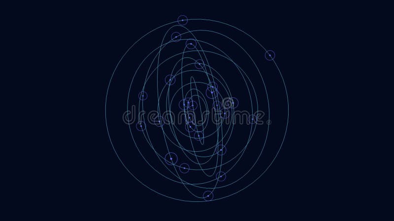 The Structure of an Atom Nucleus, Electrons, and Atom Bonds Stock ...