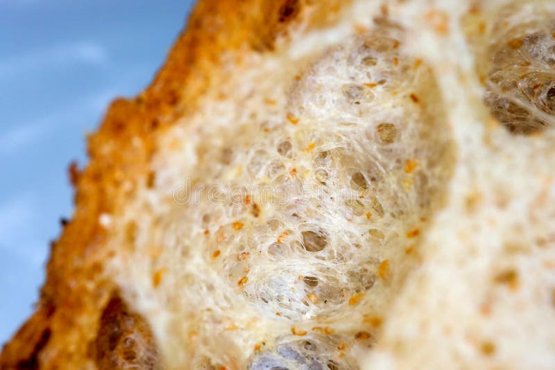 The Structure of the Baked Bread Stock Photo - Image of closeup, fresh ...