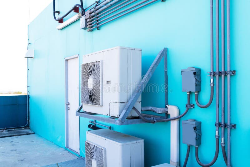 Structure Big Air Conditioner Compressor Source Heat Pumps Stock Photo ...