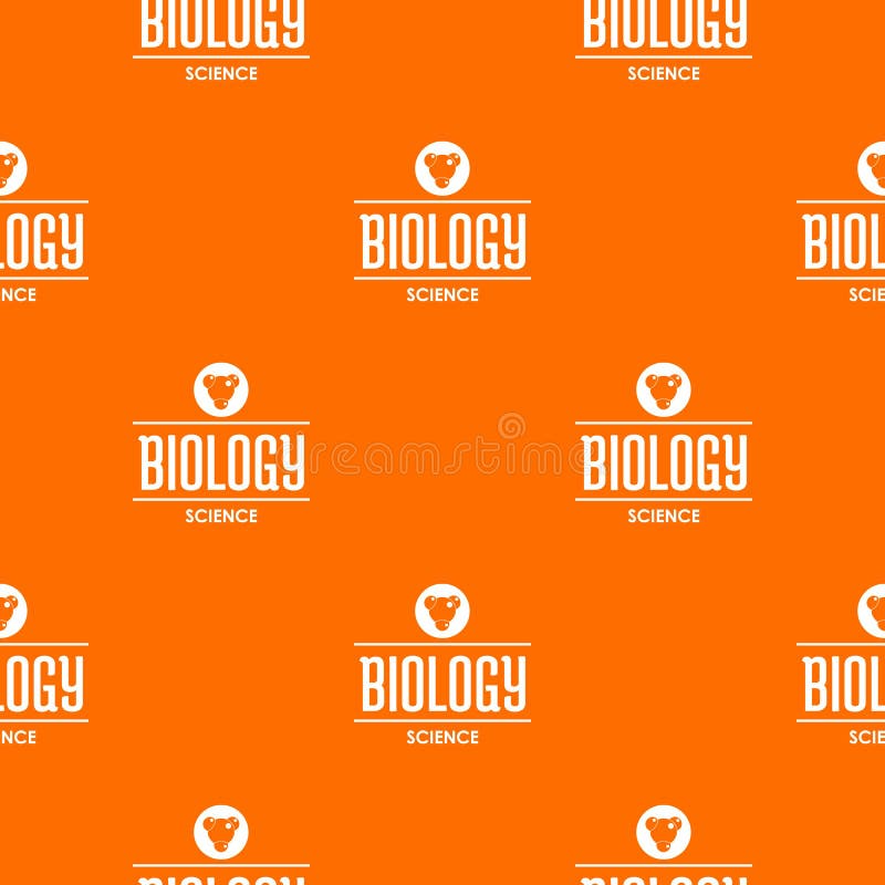 Structure Biology Pattern Vector Orange Stock Vector - Illustration of ...
