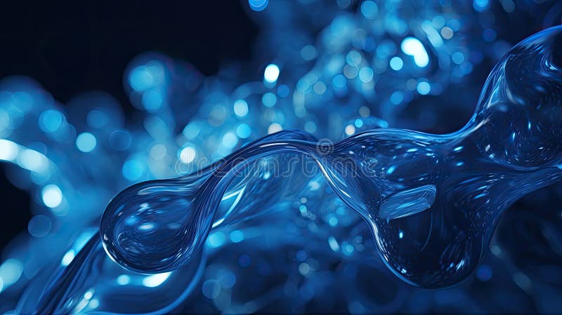 Structure blue molecules stock illustration. Illustration of wall ...