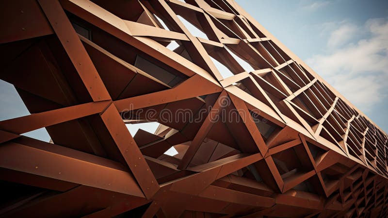 Structure brown steel stock illustration. Illustration of architectural ...