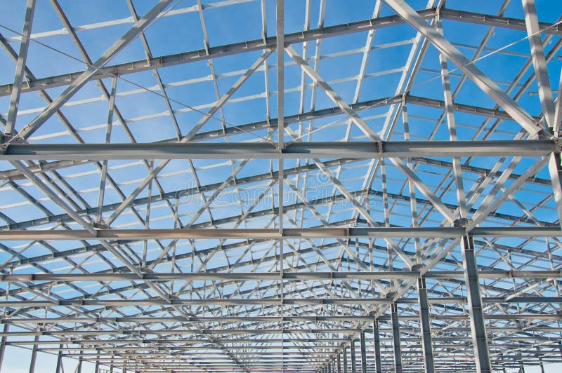 Steel Construction on the Background of the Winter Landscape. Stock ...