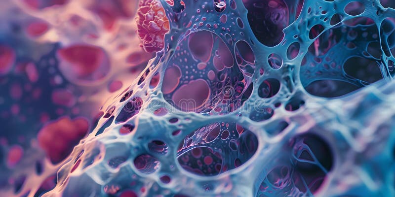 The Structure of the Cell Under a Microscope Stock Image - Image of ...