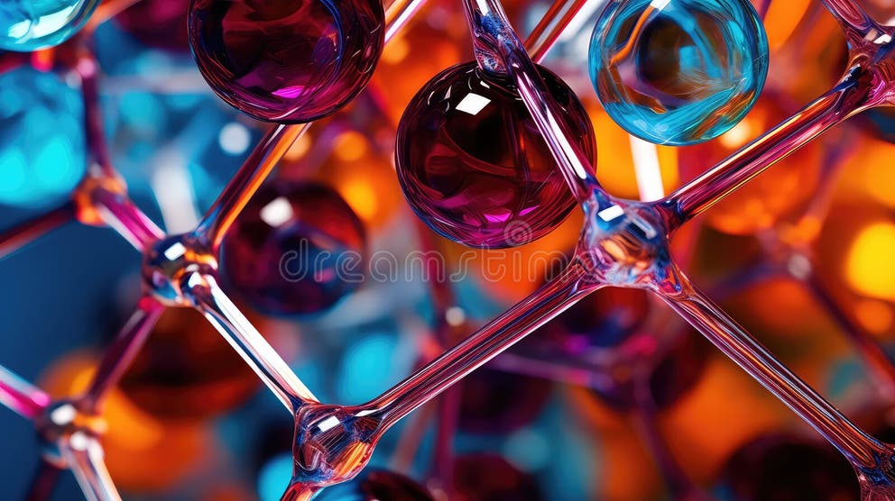 Structure Chemistry Pattern Stock Photo - Image of network, colors ...